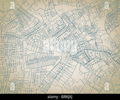 Illustration of a street map without names Stock Photo - Alamy