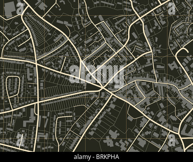 Illustration of a street map without names Stock Photo - Alamy