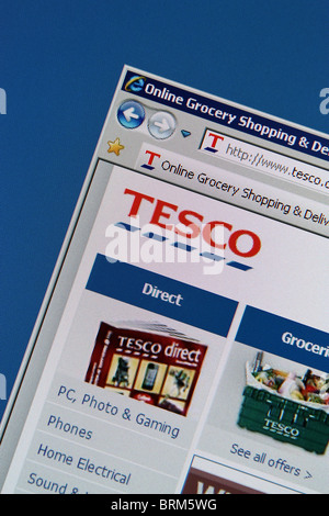 Tesco online grocery shopping Website or web page on a laptop screen or ...