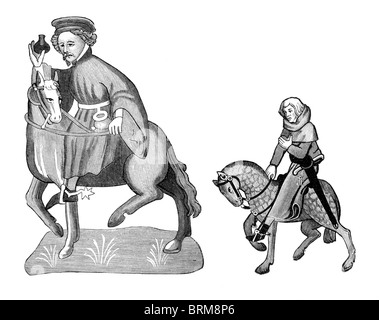 Geoffrey Chaucer ' s Canterbury Tales - The Reeve on horseback. English ...