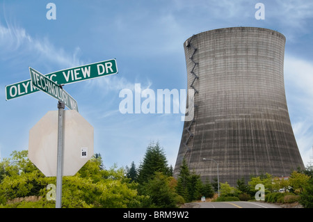 Nuclear cooling tower at Satsop Development Park in Grays Harbor County ...