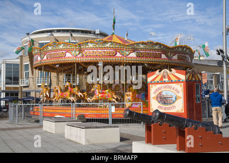 Carousel on waterfront Cardiff Bay Cardiff Wales Stock Photo - Alamy