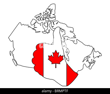Canadia hand signal Stock Photo - Alamy
