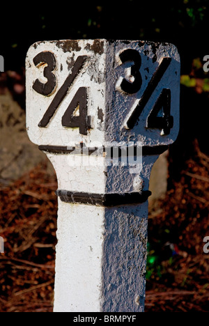 3/4 mile marker Stock Photo - Alamy