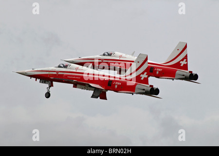 The Patrouille Swiss Display Team fly their Northrop F-5E Tiger II's at ...