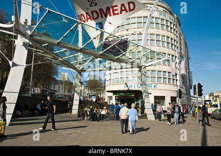 Primark store and sign, Broadmead Bristol, UK with older woman walking ...