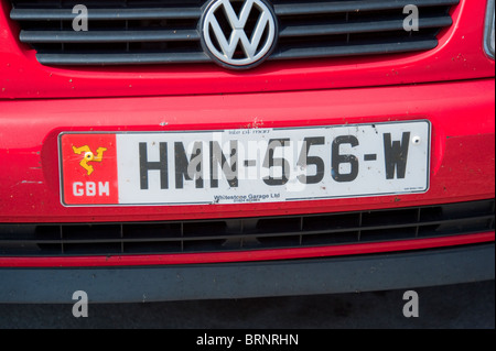 Isle of Man car registration plate Stock Photo - Alamy