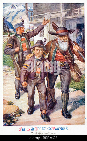 Three generations of a family Stock Photo - Alamy