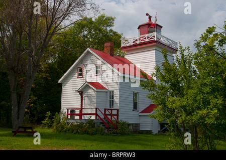 Janet Head Lighthouse, Gore Bay, North Channel, Manitoulin Island Stock Photo - Alamy