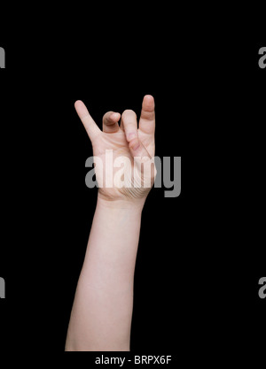 Number EIGHT in sign language. Deaf and dumb counting the number EIGHT ...