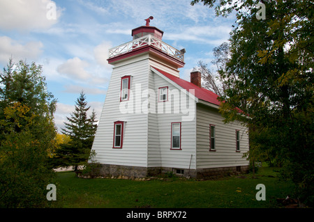 Janet Head Lighthouse, Gore Bay, North Channel, Manitoulin Island Stock Photo - Alamy