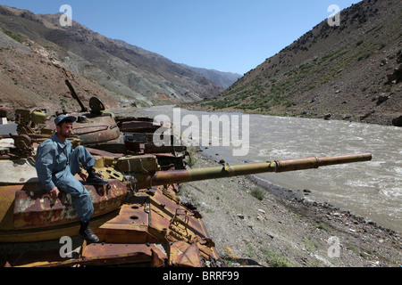 russian tanks left in the Afghan fields Stock Photo - Alamy