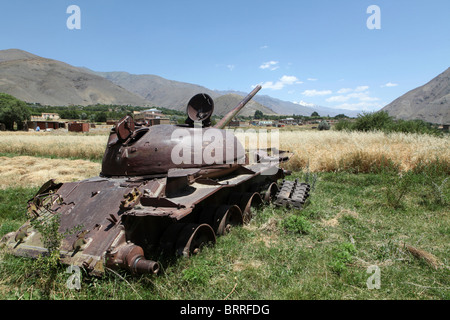 russian tanks left in the Afghan fields Stock Photo - Alamy