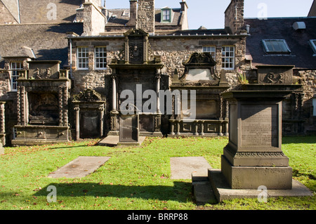 Old headstones in Greyfriars Kirkyard (churchyard and cemetery ...