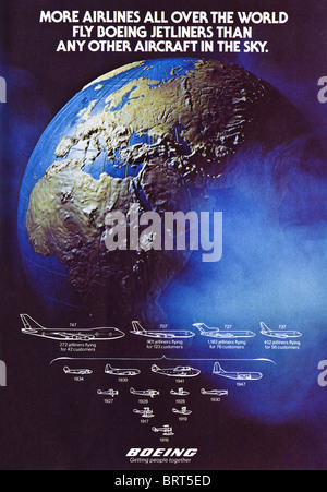 Boeing vintage magazine advertisement Stock Photo - Alamy