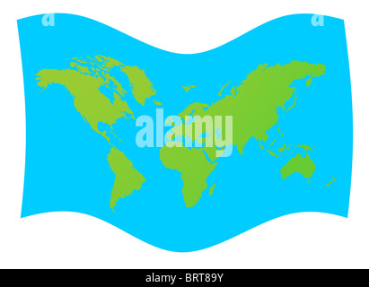 World map with flag Stock Photo - Alamy