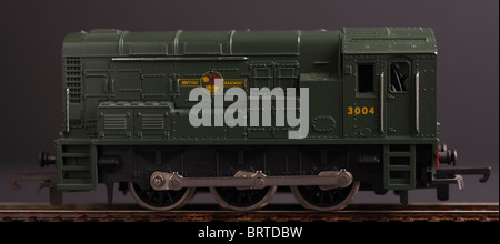 British Rail class 08 diesel shunting locomotives in the engine shed ...