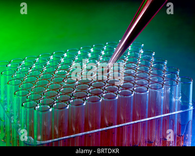 Test Tubes being filled Stock Photo - Alamy