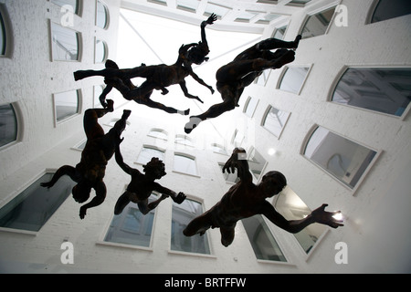A hanging sculpture installation called Deluge by Toin Adams at the new ...