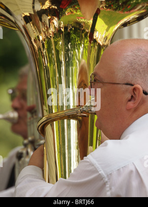 Tuba Player Highworth Silver Band Stock Photo - Alamy