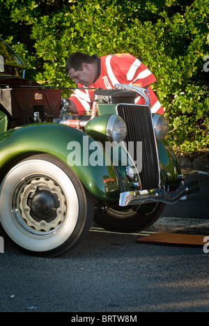 classic, car, breakdown, broken, down, break, old, car, at, roadside ...