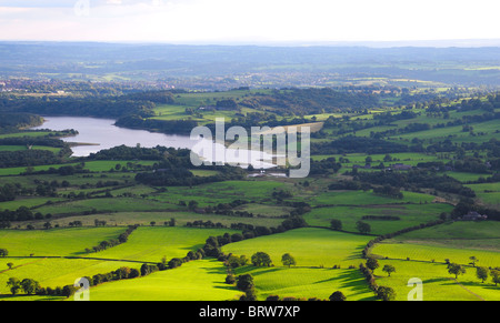 Cheshire countryside from the Peak Forest Canal, Marple, Cheshire Stock ...