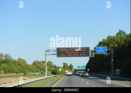 Homeland Security USA terrorists warning sign on highway - Report ...