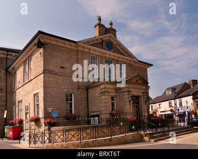 Wetherby Town Hall, and market place on market day. The Town Hall was ...