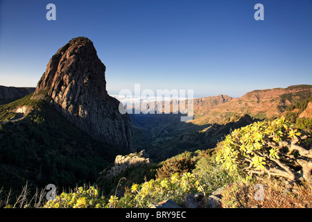Los Roques at sunrise, La Gomera, Canary Islands, Spain Stock Photo - Alamy
