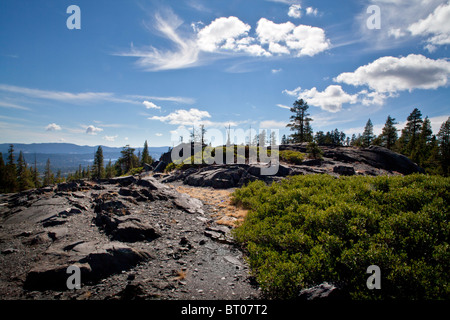 Glacial chatter marks in granite in the Desolation Wilderness, Eldorado ...