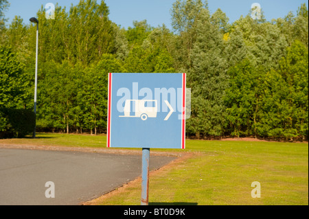 Caravan Parking sign at Motorway services rest area Stock Photo - Alamy