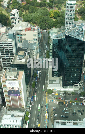 Panoramic aerial view of Auckland City & Waitemata Harbour looking ...