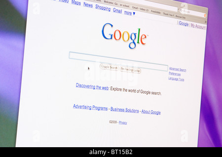 Google website screenshot Stock Photo - Alamy