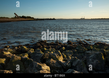 Cliffe, Kent England Uk. Cliffe marshes lake, these are saline Stock ...