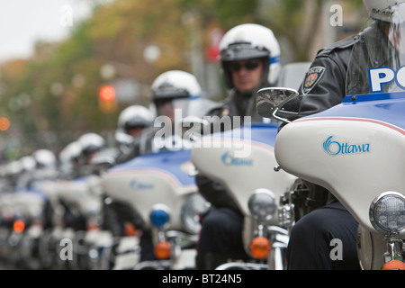 Ottawa Police motorcycle is seen during a police memorial parade in ...