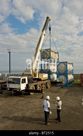 oil storage tank bund area oil depot fuel depot terminal. flooded bund ...