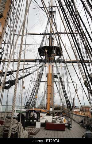 Image of Lord Nelson's flagship HMS Victory at Portsmouth Dockyard in ...