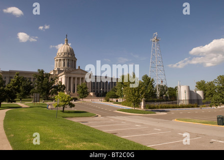 Oil Well on State Capitol Building Lawn in Oklahoma City OK USA Stock ...