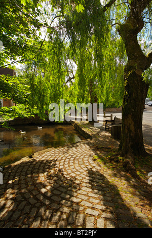 The Tillingbourne stream through the Surrey village of Shere, near ...