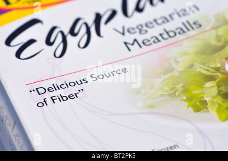 Source of fiber sign on packaged food Stock Photo - Alamy