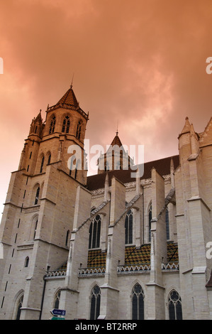 Notre Dame church at sunset, Dijon, France Stock Photo - Alamy
