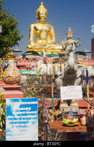 The famous Golden Triangle. Buddha statue shining in the sun. Place on ...
