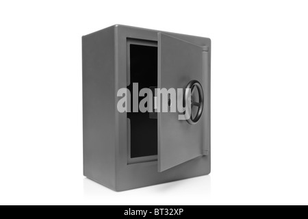 A view of a grey empty safety deposit box Stock Photo - Alamy