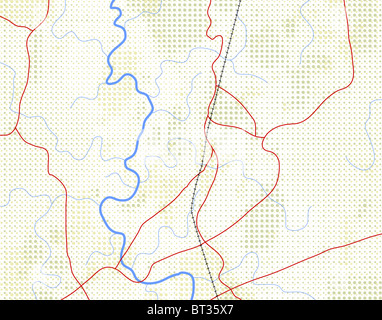 Illustration of a generic road-map without names Stock Photo - Alamy