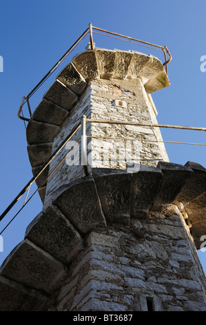 Steps of famous Toreta Tower, icon of Silba Island, Croatia Stock Photo ...