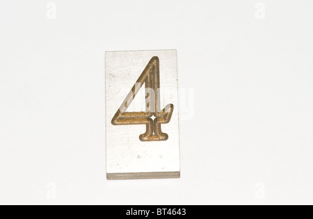 Number used for engraving Stock Photo - Alamy