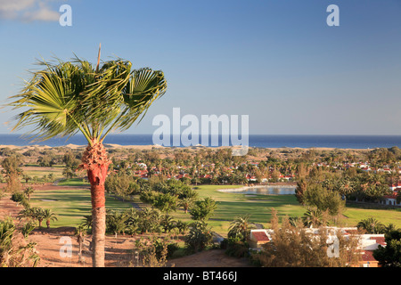 The Atlantic ocean view on Maspalomas beach on gran canaria canary ...
