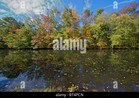 Autumn Colors on the Delaware and Raritan Canal (D&R Canal Stock Photo ...