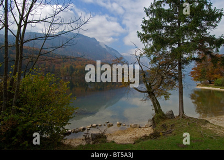 Lake Bohinj, Autumn in Slovenia Stock Photo - Alamy