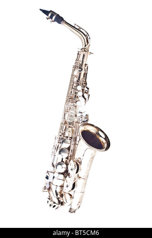 Alto Saxophone by Selmer - white background Stock Photo - Alamy